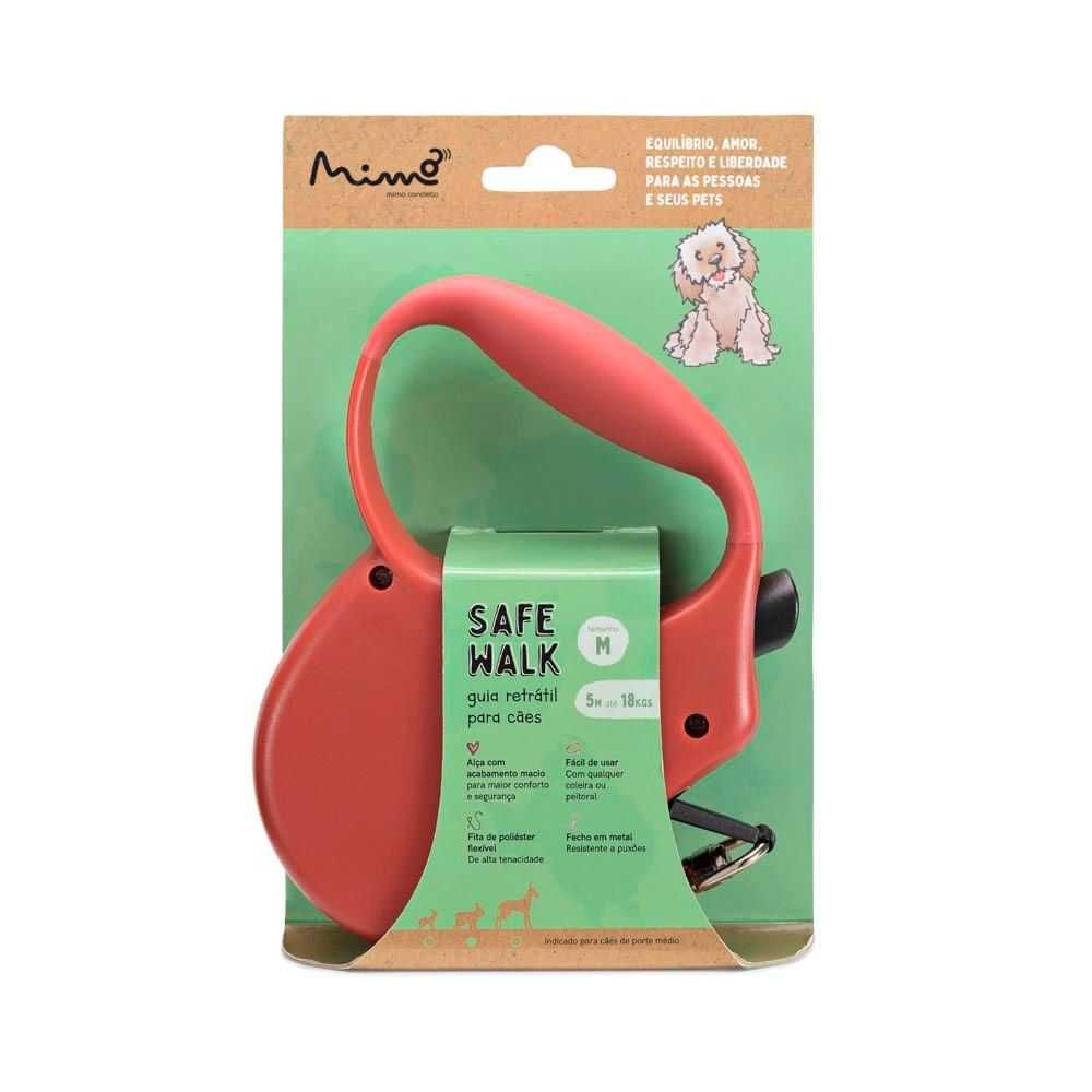 Guia Retrátil para Cães Safe Walk M Vermelha 5m Até 18kg PP028 MIMO na ... Guia Retrátil para Cães Safe Walk M Vermelha 5m Até 18kg PP028 MIMO na ...